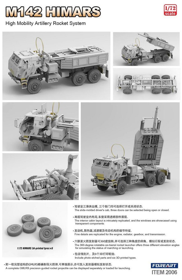 Fore Art 2006 1/72 M142 HIMARS High Mobility Artillery Rocket System ...