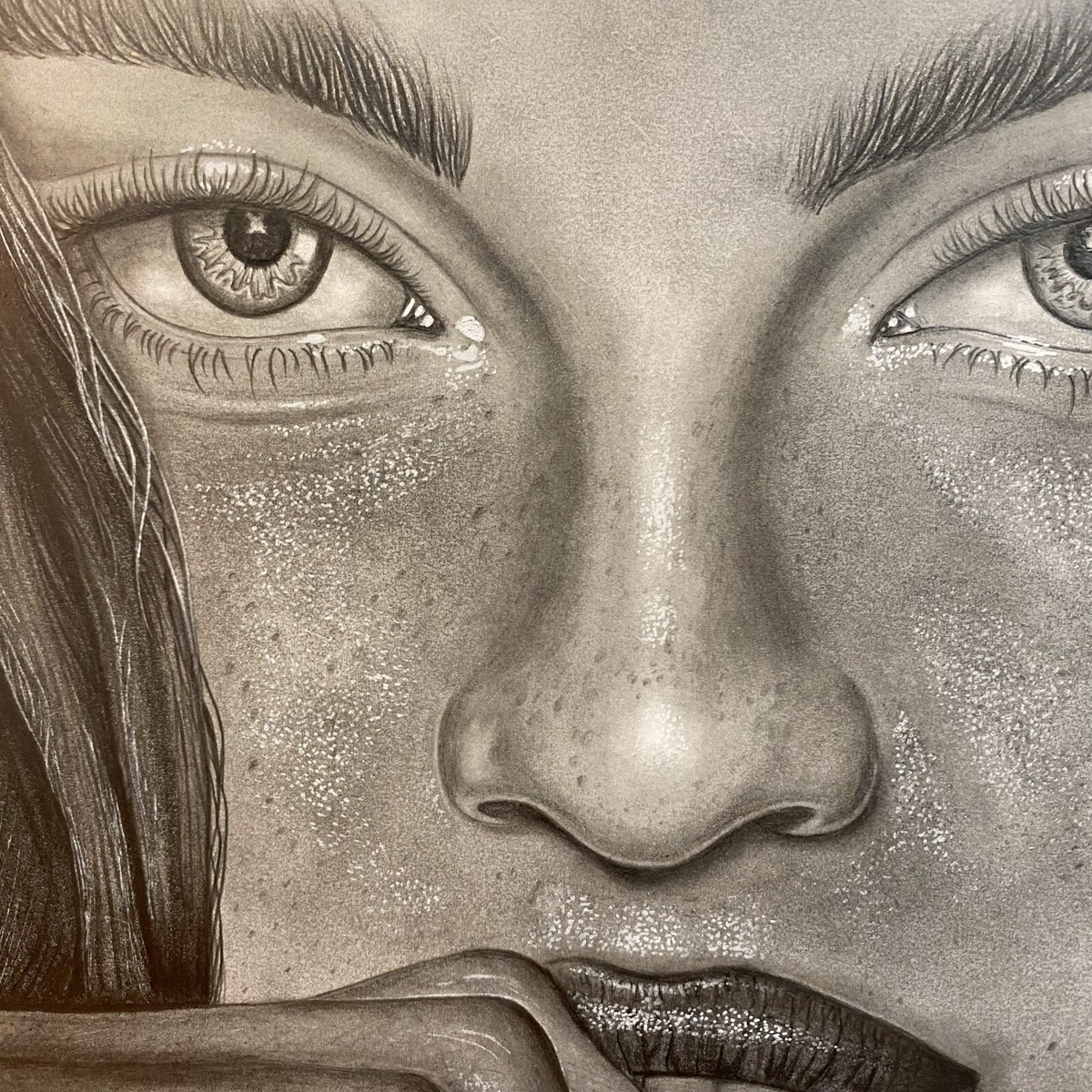 Realistic Girl Sketch Face