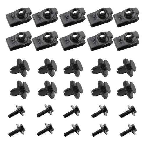 30X Engine Undertray-Cover Clips Metal Bolt Fixed Nut Clamps For Nissan ...