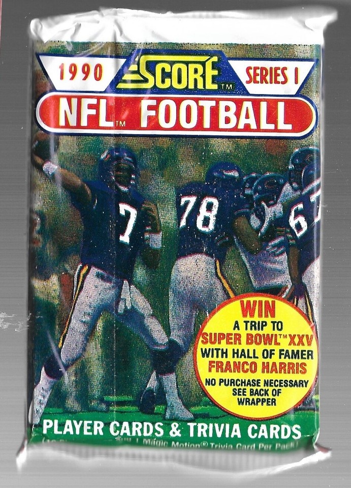 1990 Score Football Card Pack Series 1 Unopened Vintage | eBay
