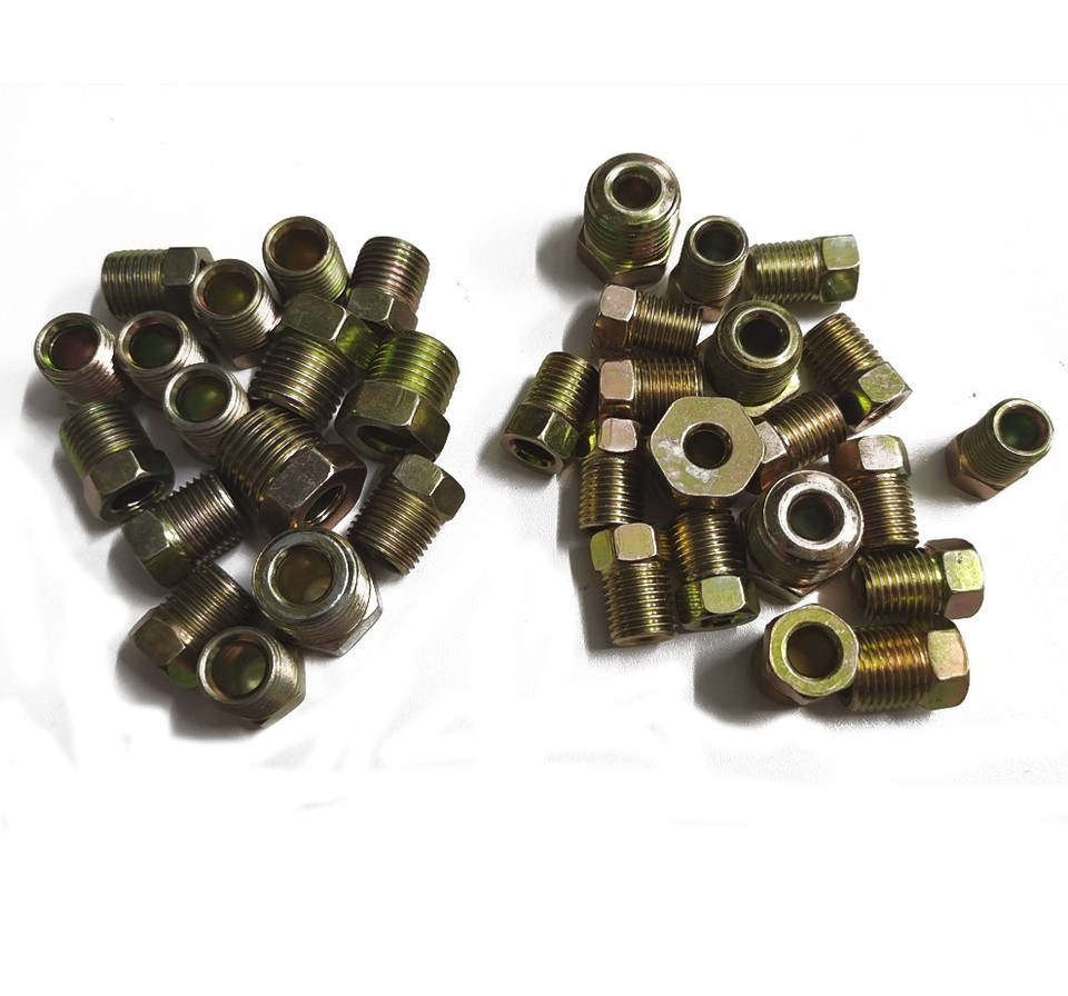 35x Inverted Flare Brake Line Fittings Nuts Assortment 3/16 1/4 Kit ...