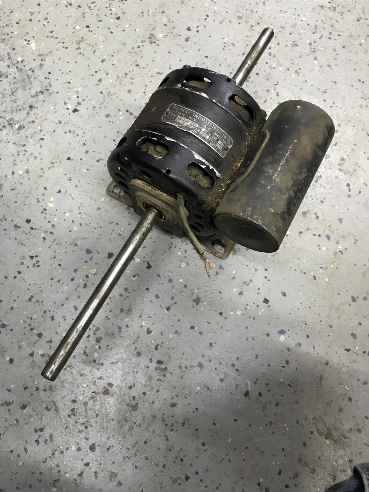 MARCO ELECT. MFG. CORP ELECTRIC MOTOR TYPE 1140 R.P.M. vintage blower 1 ...