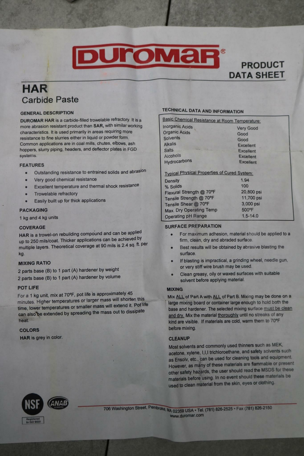 3x Duromar HAR Coal Exhaust Wear Plate Repair Silicon Carbide Abrasion ...