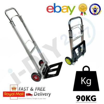 Rolson 90kg Heavy Duty Folding Foldable Hand Trolley Sack Truck Cart ...