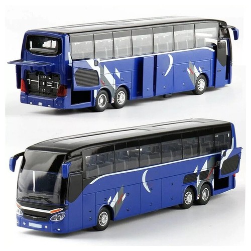 Model Flash Light Vehicle Single Sightseeing Bus 1:32 Alloy Cars Pull ...