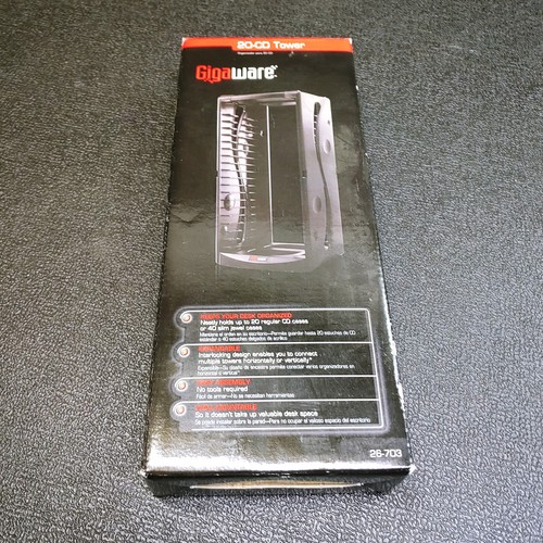 GigaWare 20 Disc Black CD Storage Tower Organizer Rack 40293016784| eBay