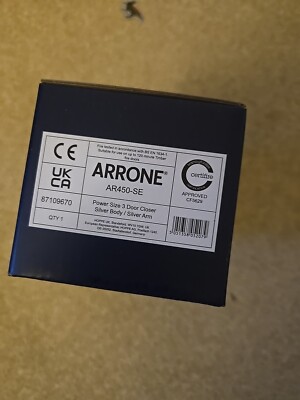 NEW ARRONE AR450-SE DOOR CLOSER- POWER SIZE 3 - SILVER BNIB. FIRE DOOR ...