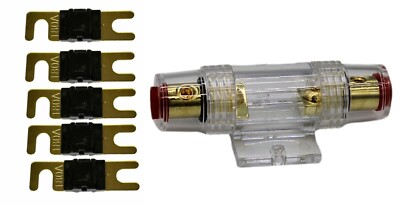 IMC Audio 180 Amp Mini ANL and 5 Fuses Fuse holder 4 6 8 Gauge Car ...