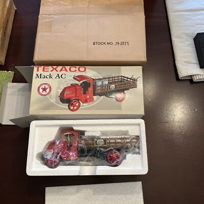 First Gear 19-2571 Texaco Mack AC Stake Truck W/dolly &oil Barrels | eBay