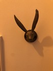 Pewter Hare Coat Hook Rabbit Wall Sculpture Vintage Metal Retro Antique Silver for sale online ...