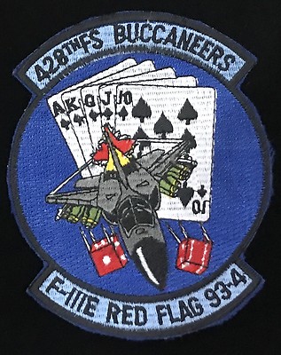 428TH FS BUCCANEERS F-IIIE RED FLAG 93-4 CLOTH BACK PATCH | eBay