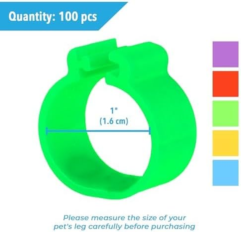 100 Pack Chicken Leg Bands Numbered Chicken Tags for Poultry Chickens ...