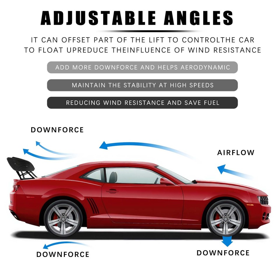 Carbon Fiber Style 46" Rear Trunk Spoiler Racing GT Wing For Volvo S40 ...