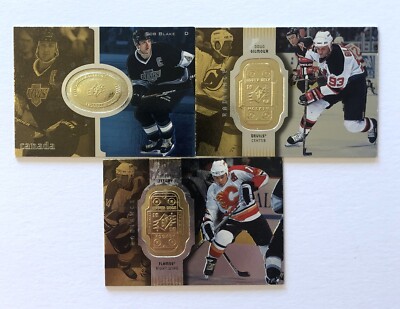 1998-99 Upper Deck Hockey SPX Finite 3 card lot, Blake, Fleury, Gilmour ...