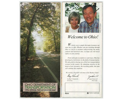 Vintage 1996 Ohio Official Road Map – State Highway Department | eBay