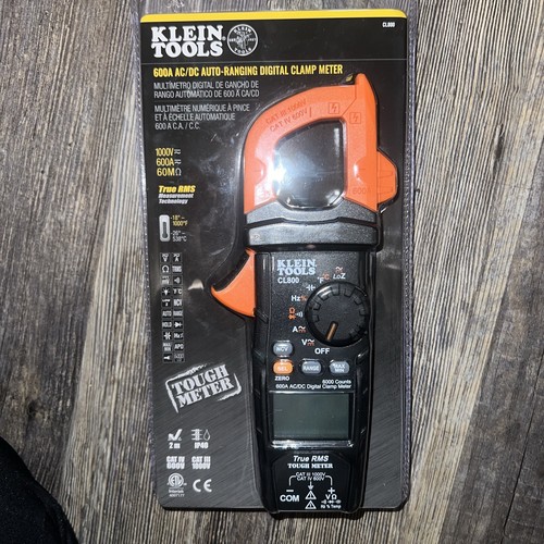 Klein Tools CL800 AC/DC True RMS Auto-Ranging Digital Clamp Meter for ...