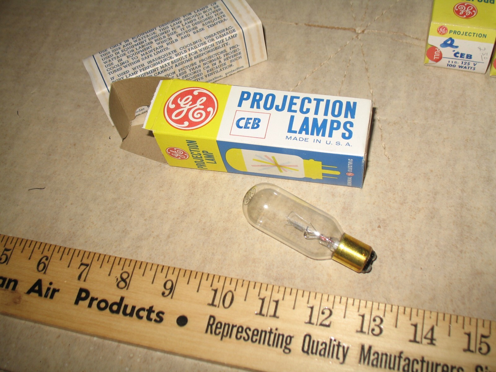 NOS? PROJECTOR PROJECTION LAMP BULB GENERAL ELECTRIC GE CEB 100 WATTS ...