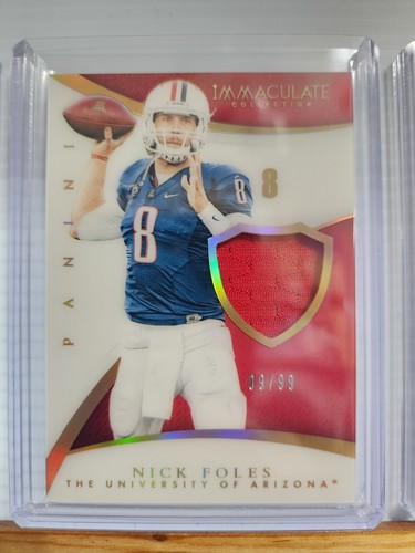 Nick Foles 2015 Immaculate Collection MS Jersey card #’d 9/99 Arizona ...