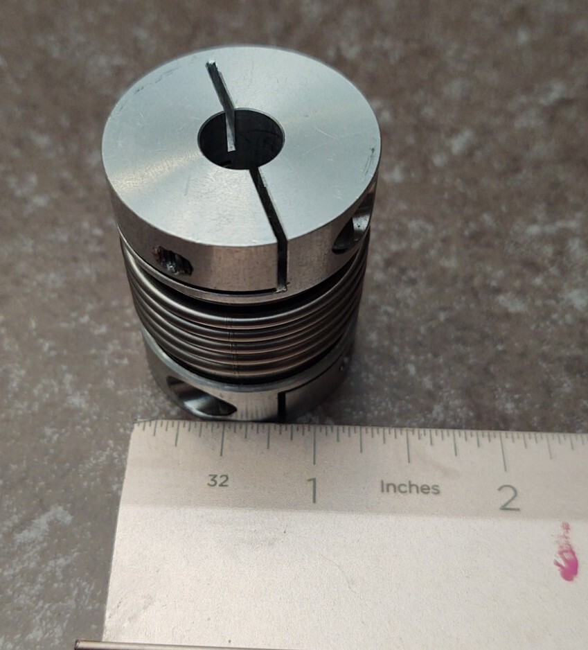 R+W Metal Bellows Coupling- Bore 3/8" x 3/8" - BK Series -Lightly Used ...