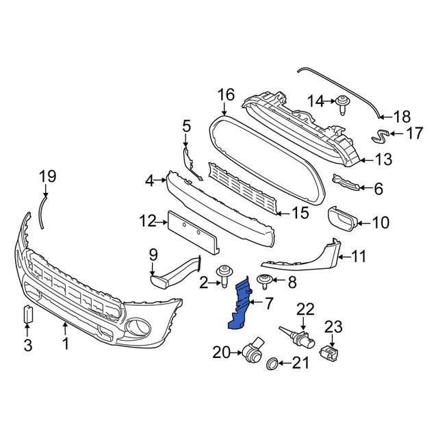 MINI OEM 14-15 Cooper Front Bumper Grille-air Guide Right 51747301610 ...