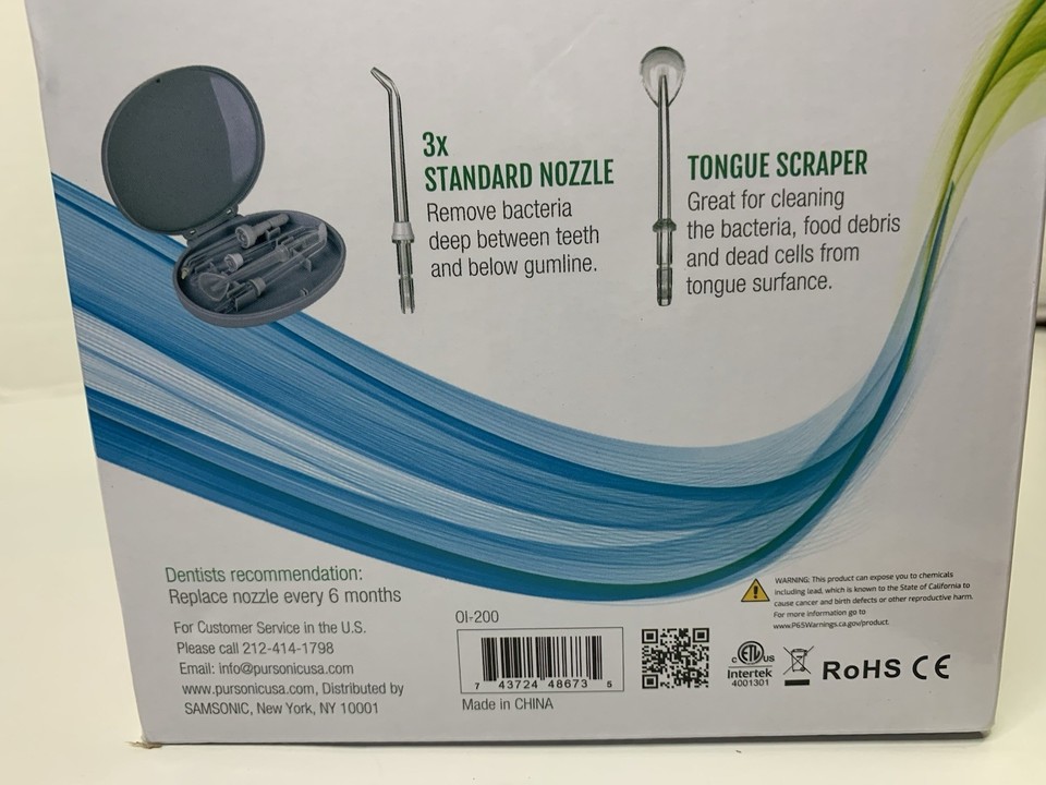 OI-200 Professional Counter Top Oral Irrigator Water Flosser 3 Nozzles ...