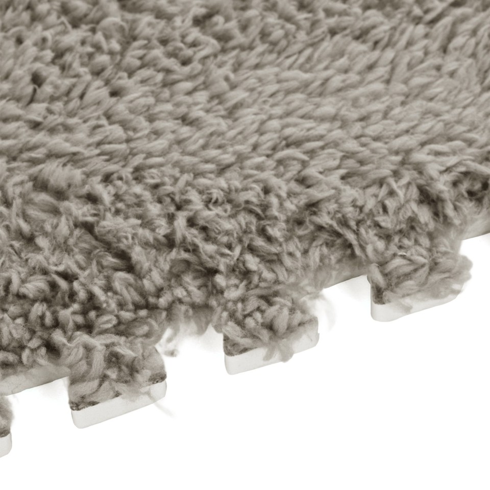 Plush EVA Foam Carpet Tiles 12/24pcs Interlocking Floor Mat Soft Cozy ...