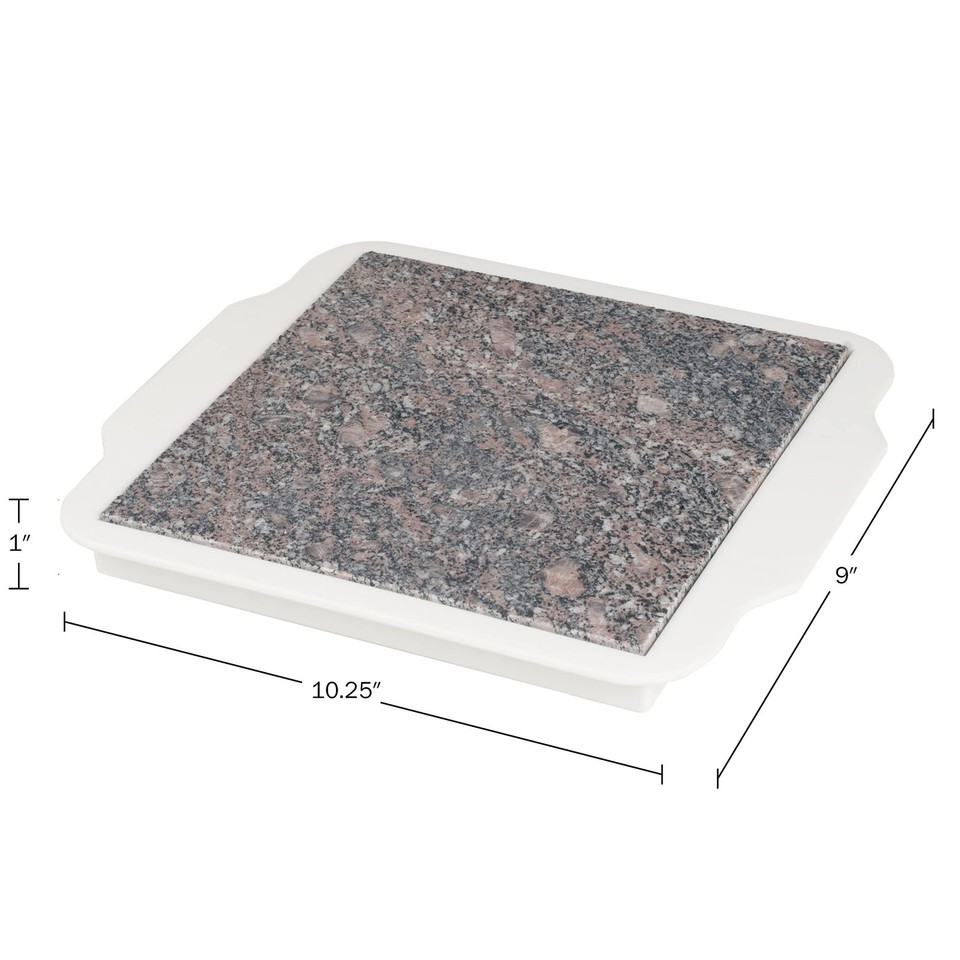 Food Warmer Plate - Microwavable 9-Inch Marble Hot Plate Keeps Food ...