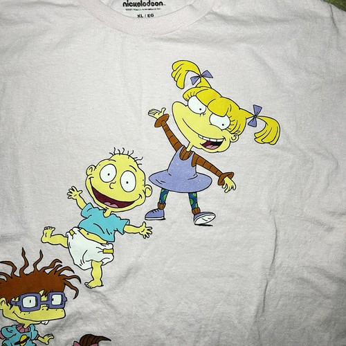 Rugrats Pink Tshirt Size Large. With Angelica. Tommy. Chuckie. Phil ...