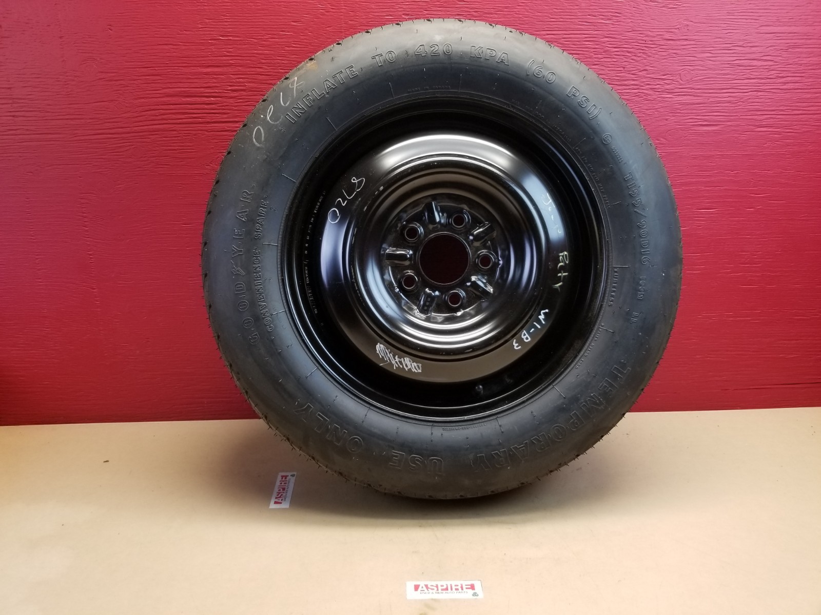 2007-2010 Jeep Compass Patriot Spare Tire Tyre T155/90D16 Goodyear ...