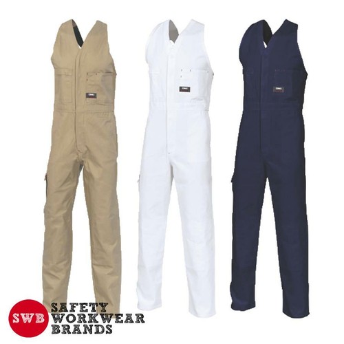 DNC Workwear Mens Cotton Drill Action Back Overall Size 77R-107R 92S ...