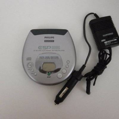 Philips ESP 25 Personal CD Player Digital Sound Bass Boost Car Power | eBay