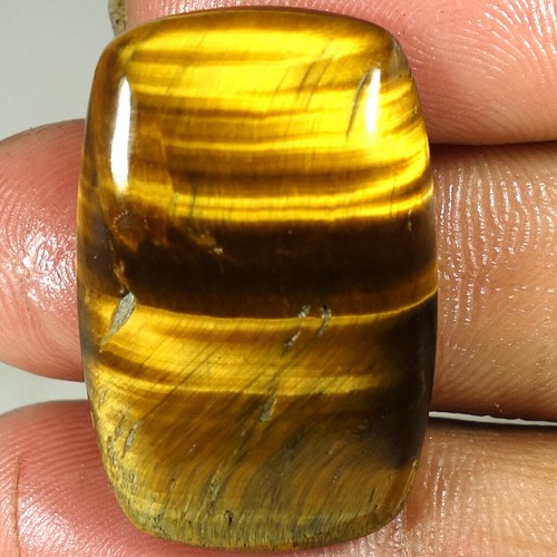 100% Natural Golden Tiger Eye Cushion Cab Loose Gemstones 29.00Cts 19x ...