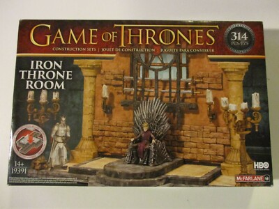 GAME OF THRONES IRON THRONE ROOM McFARLANE TOYS CONSTRUCTION SET 314 ...