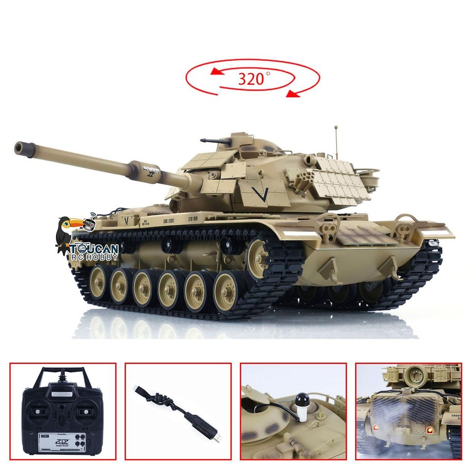 Tongde Model 1/16 RC Battle Tank M60A1 ERA USA Remote Control Tanks ...