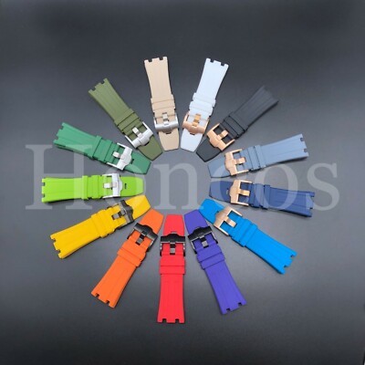 28MM Rubber Watch Strap Band Fits For AP Royal Oak Diver Offshore 15703 ...