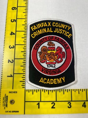 Fairfax County Criminal Justice Academy Virginia 1742 Shoulder Patch ...