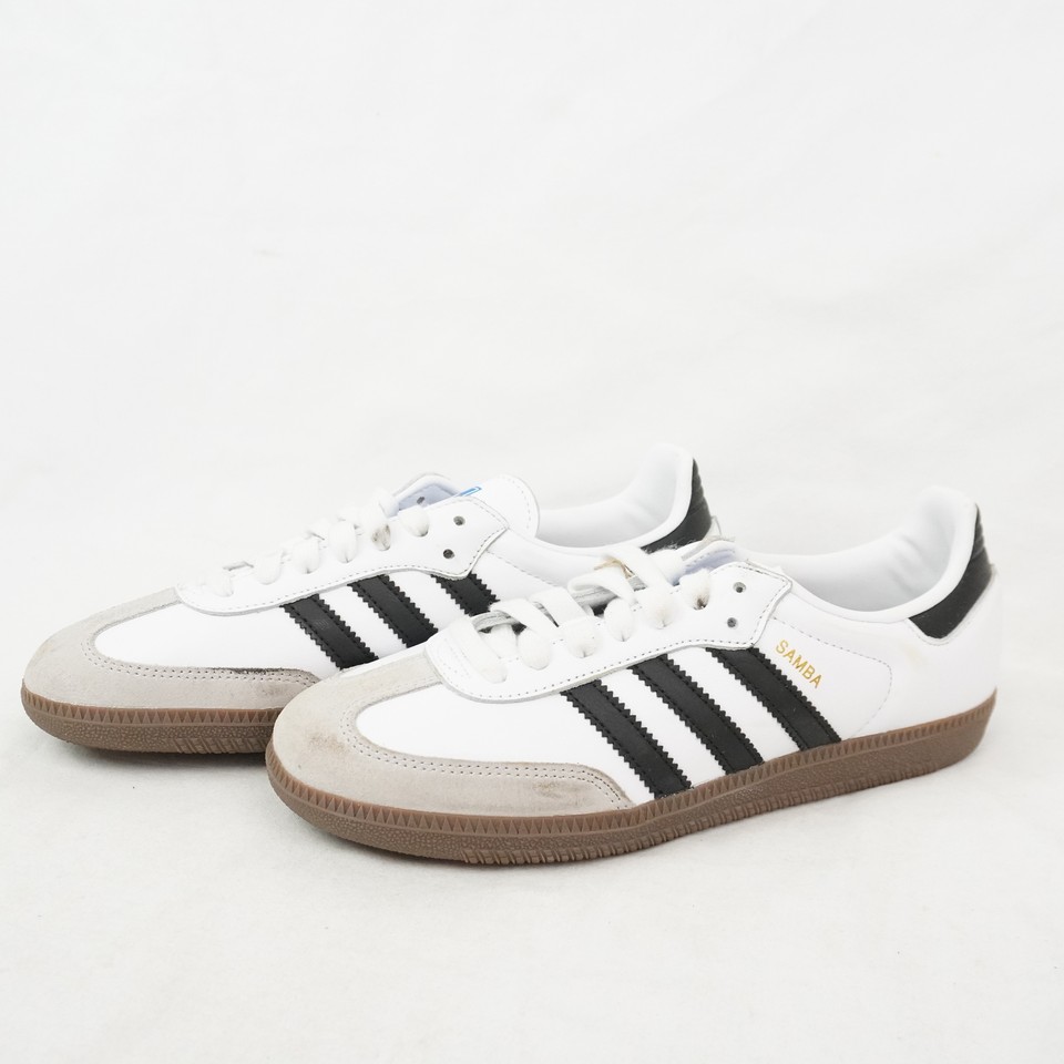 Adidas Samba OG in White/Black/Clear Granite - Woman's Casual Shoe Sz 7 ...