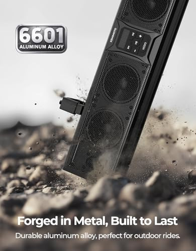 6-Speaker Metal UTV Sound Bar Waterproof Bluetooth Music Sync ...