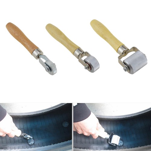 Tire Patch Roller Wooden Handle Auto Repair Tool Tube Stitch Puncture ...