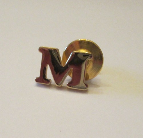 Avon Letter "M" Initial Goldtone Tie Tack Pin | eBay