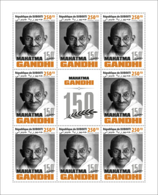 Djibouti Famous People Stamps 2020 MNH Mahatma Gandhi Historical ...
