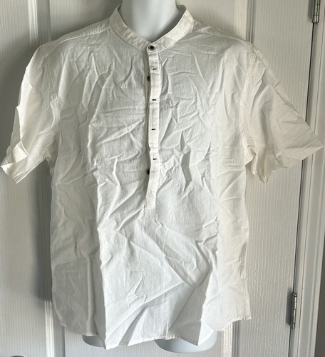 Bellezza Republic Winston Classic Linen SS Men’s Button Up Shirt White ...