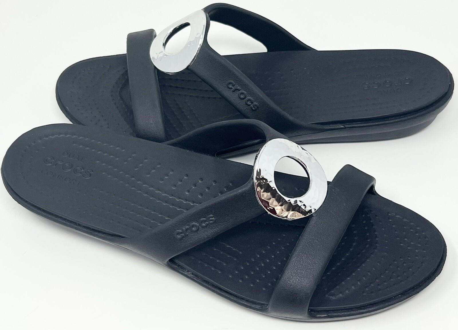 Crocs Sanrah Hammered Circle Slide Sandal Women's Siz… - Gem