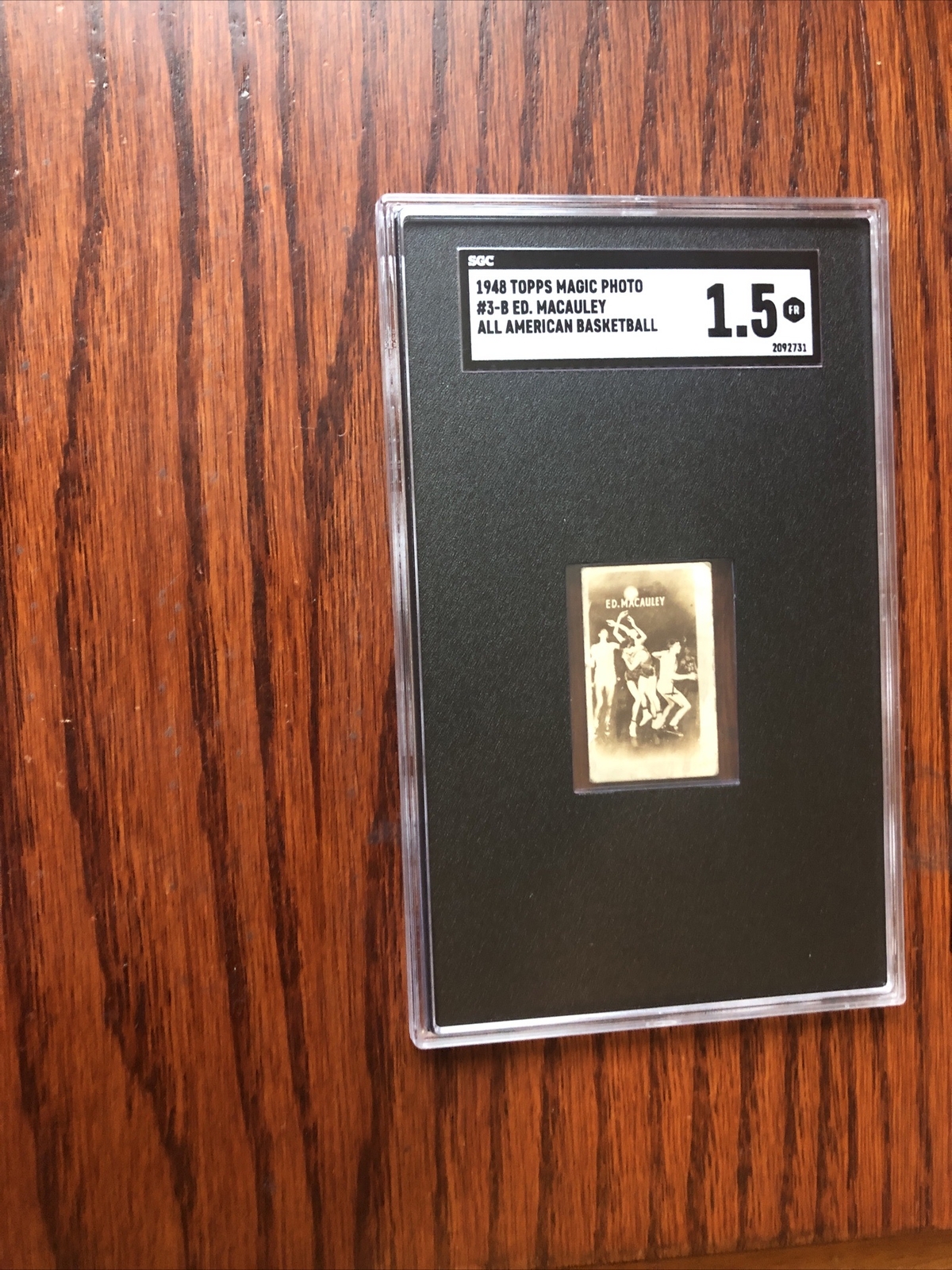 Ed Macauley 1948 Topps Magic Photo All American Basketball #3B SGC 1.5 ...