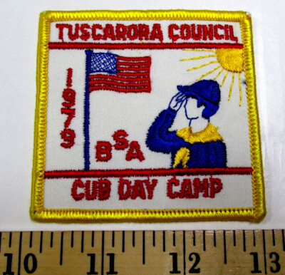 1979 TUSCARORA Council, Day Camp, Flag BSA Boy Scout Patch NC North ...