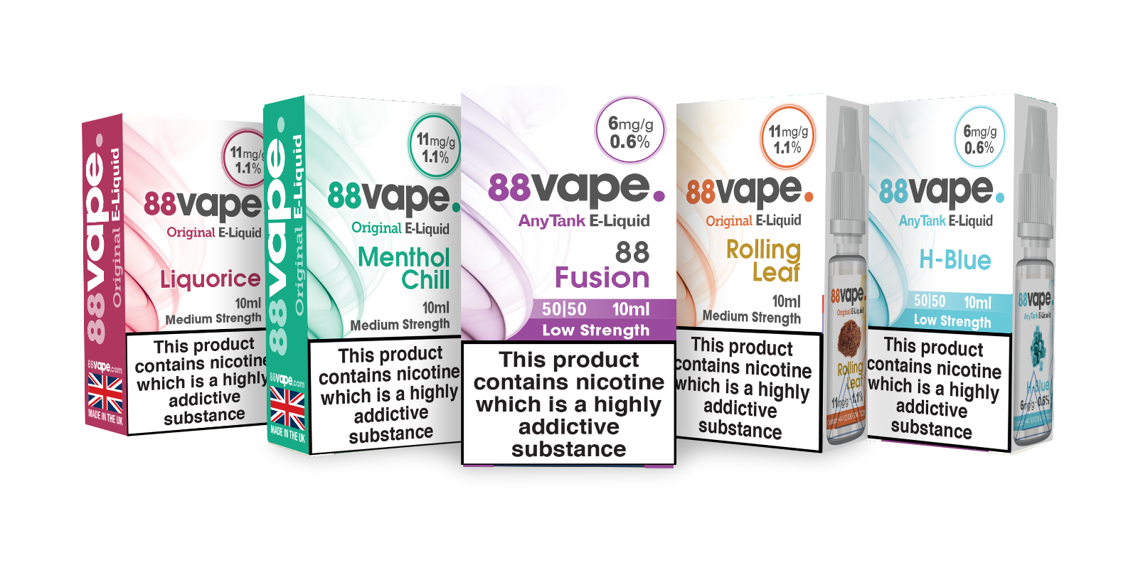 88 Vape E Liquid 10ml Vape Juice | 44 Flavours Pod Liquid | Original ...