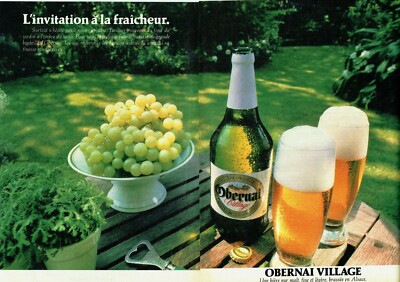Publicité Advertising 129 1983 Obernai village bière invitation ...