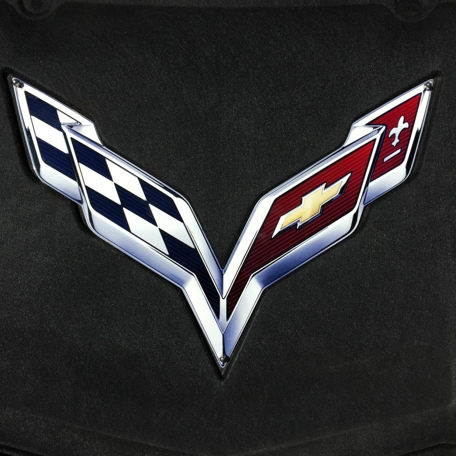 C7 Corvette Underhood Emblem Crossed Flags Logo : 2014-2018 | eBay