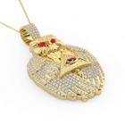 Real Moissanite Diamond Freemasonry Eye Masonic Owl 14K Gold Over ...