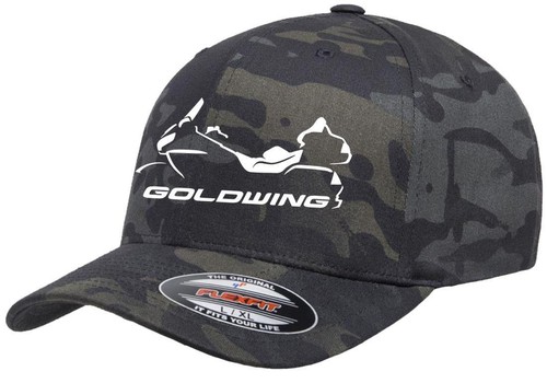 Honda Goldwing Motorcycle Flexfit 6277 Athletic Baseball Fitted Hat Cap ...
